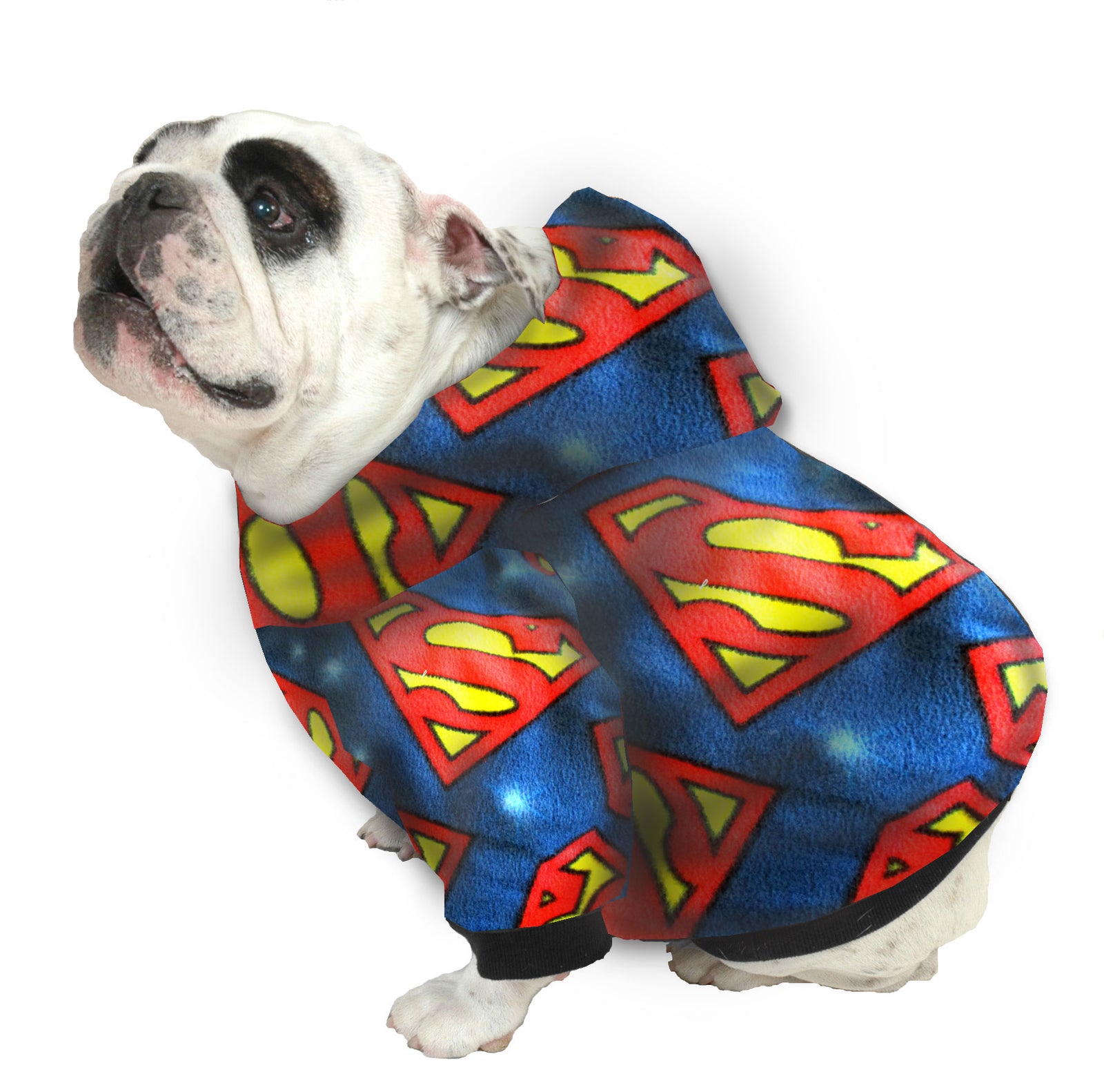 English Bulldog BEEFY Hoodie Sweatshirt - Fits 31 to 55 LB Dog - Over ...